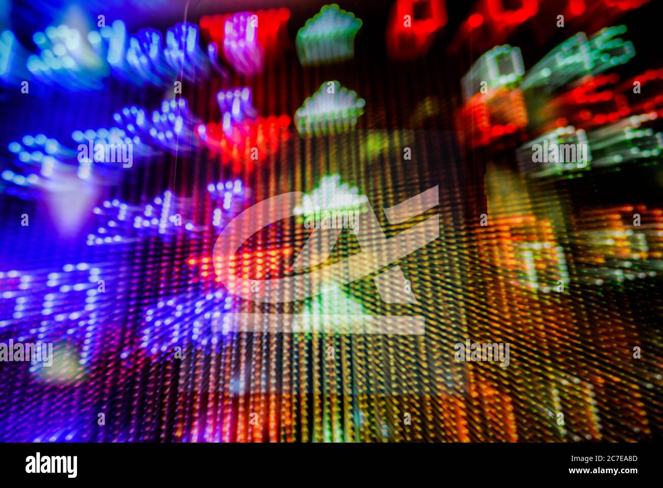 In this photo illustration a multiple exposure image shows a Credit ...
