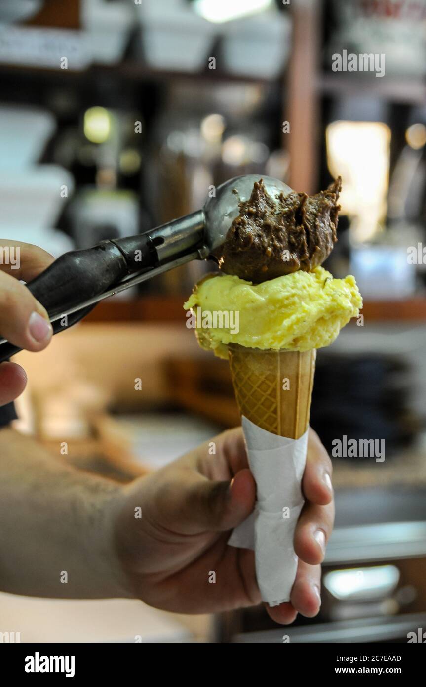 hand with ice cream, beautiful photo digital picture Stock Photo - Alamy