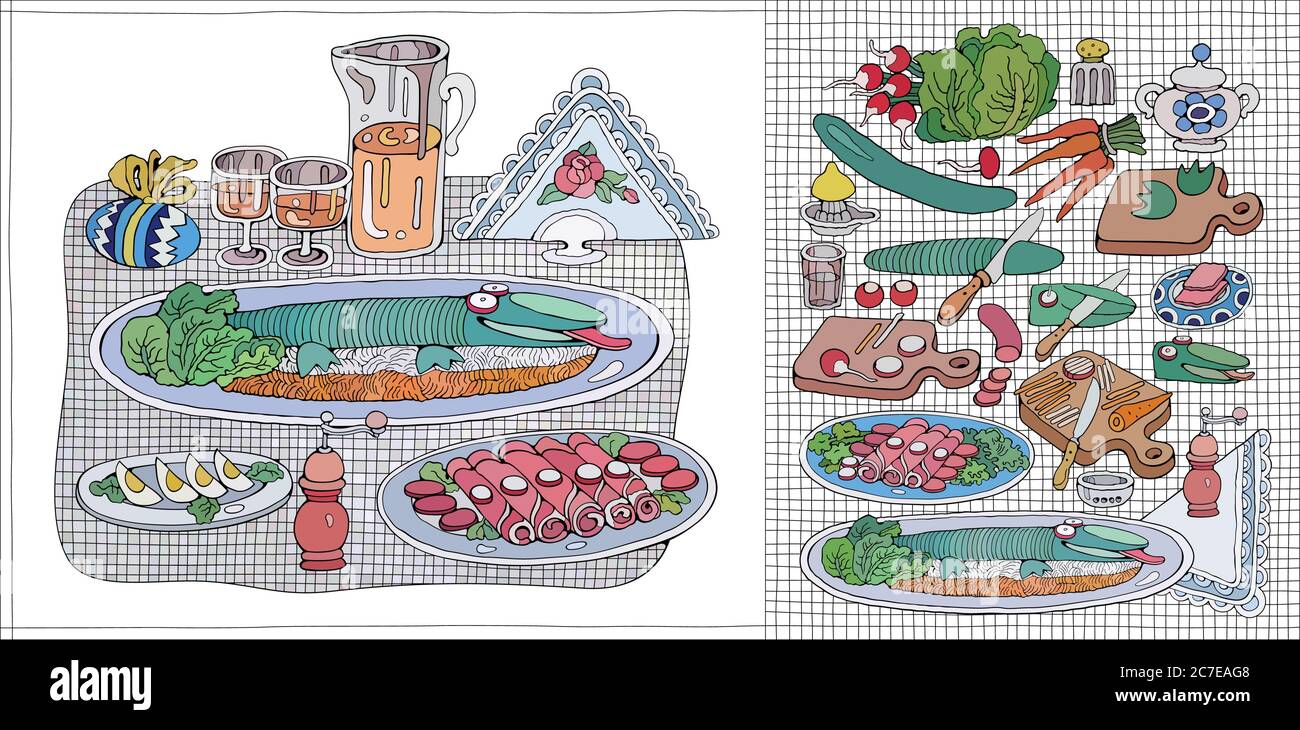 Home Cooking Still life vector illustration Stock Vector Image & Art ...