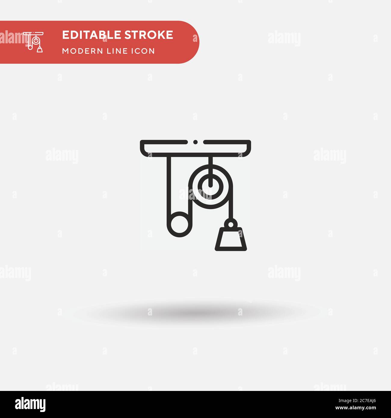 Simple machine pulley Stock Vector Images - Alamy