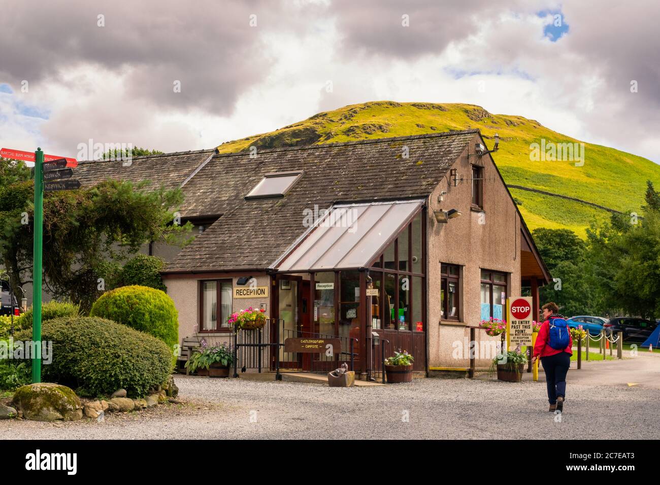 Castlerigg Farm campsite above Keswick in Cumbria Stock Photo - Alamy