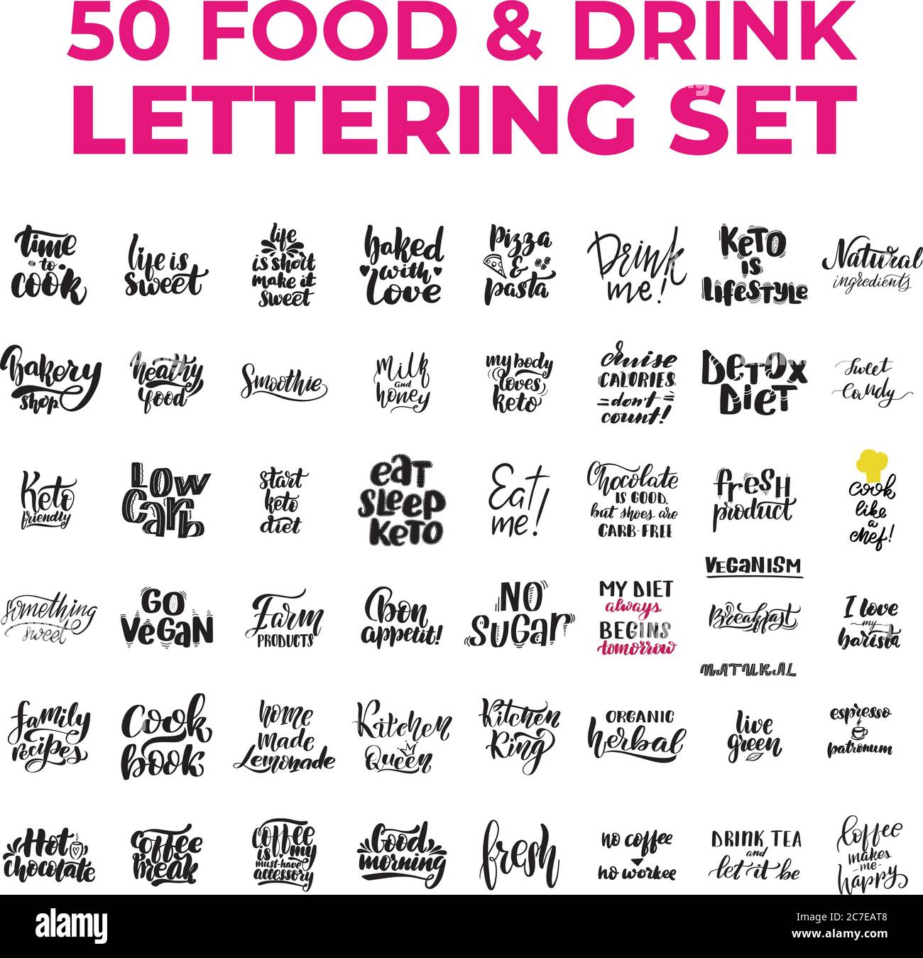 Vector calligraphy illustration isolated on white background Stock ...