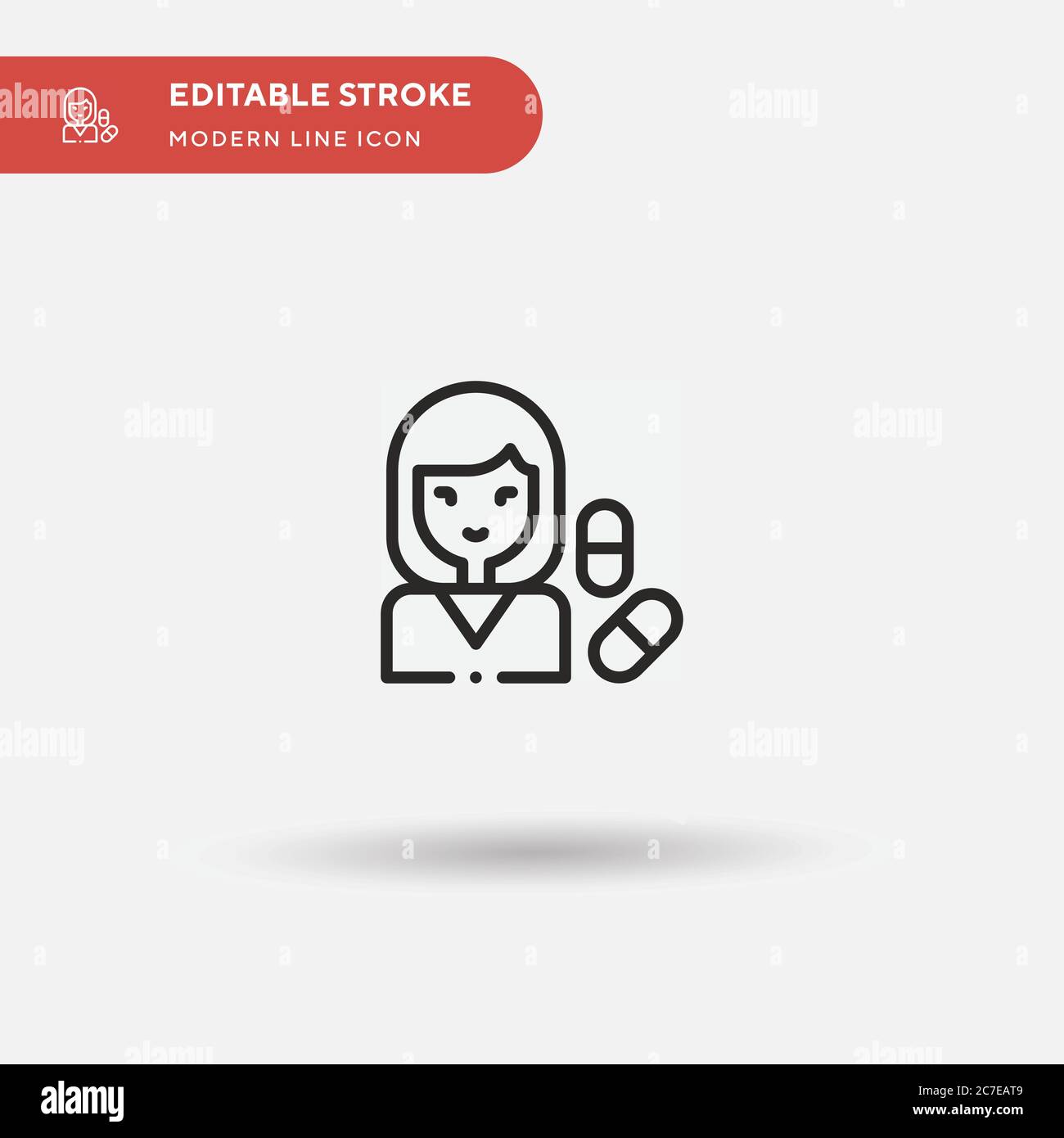 Pharmacist Simple vector icon. Illustration symbol design template for ...