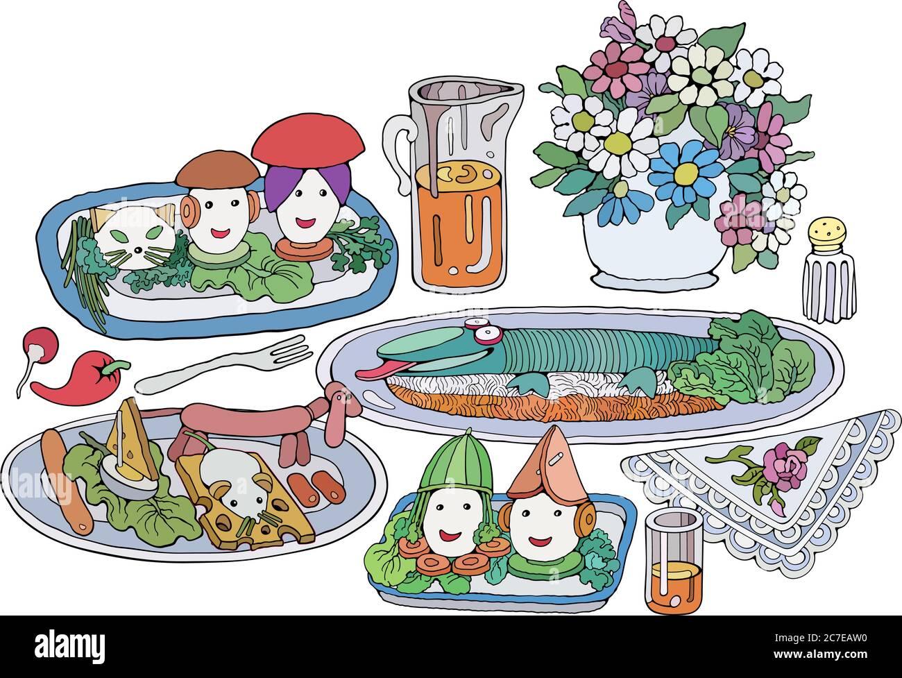 Home Cooking Still life vector illustration Stock Vector Image & Art ...