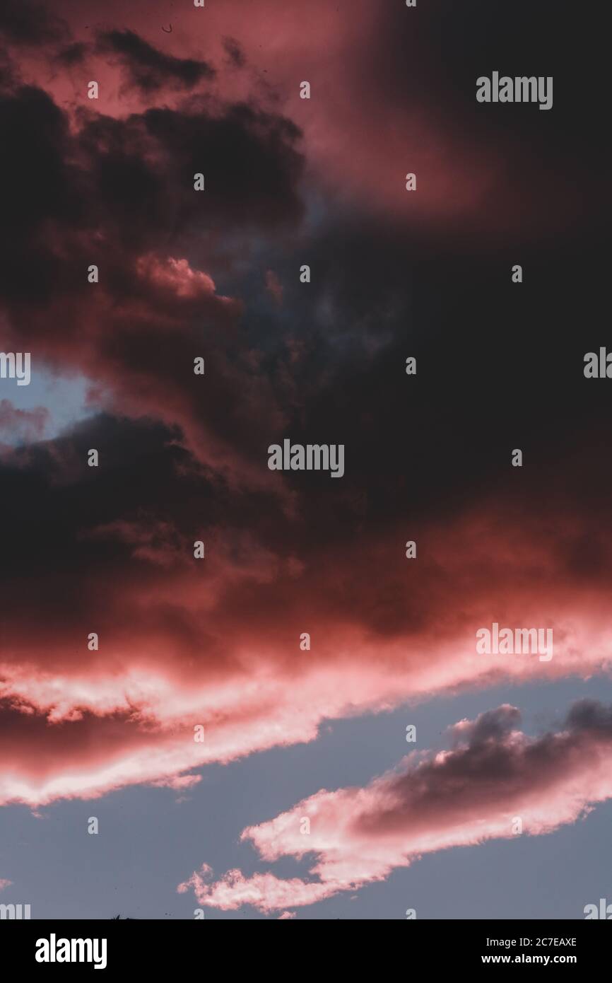 Closeup shot of colorful breathtaking cloud formations - perfect for a ...