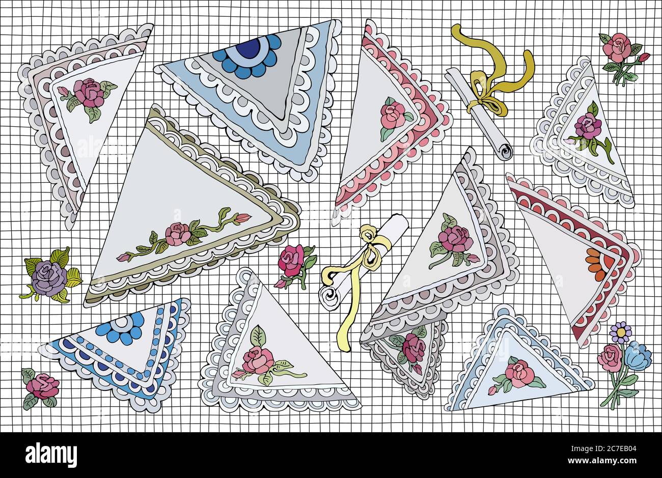 Napkins vector illustration set Stock Vector Image & Art - Alamy