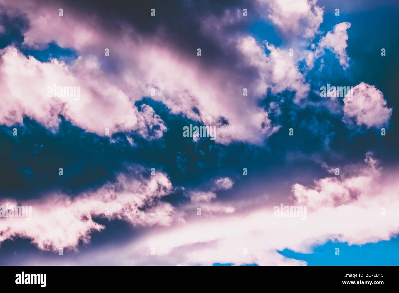 Closeup shot of colorful breathtaking cloud formations - perfect for a ...