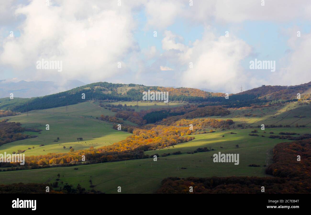 Mountain landscape and beautiful view in Georgia Stock Photo - Alamy