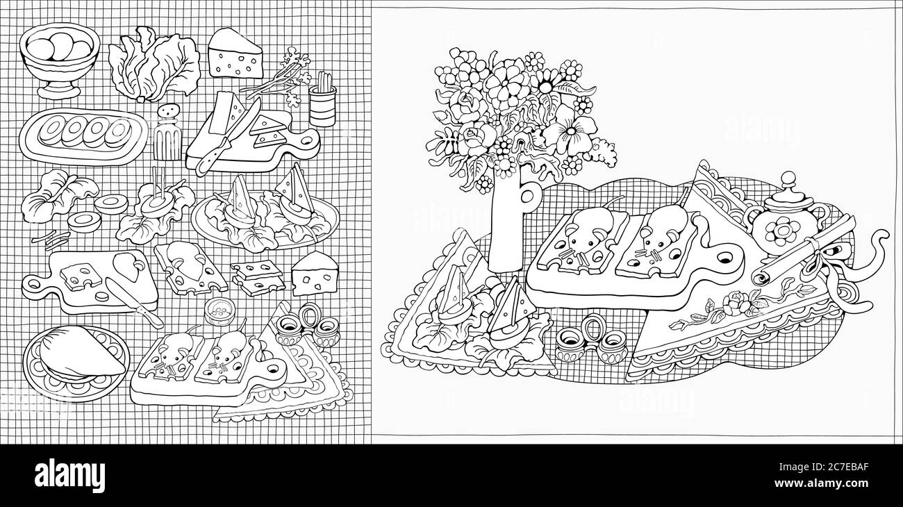Home Cooking Still life vector illustration Stock Vector Image & Art ...