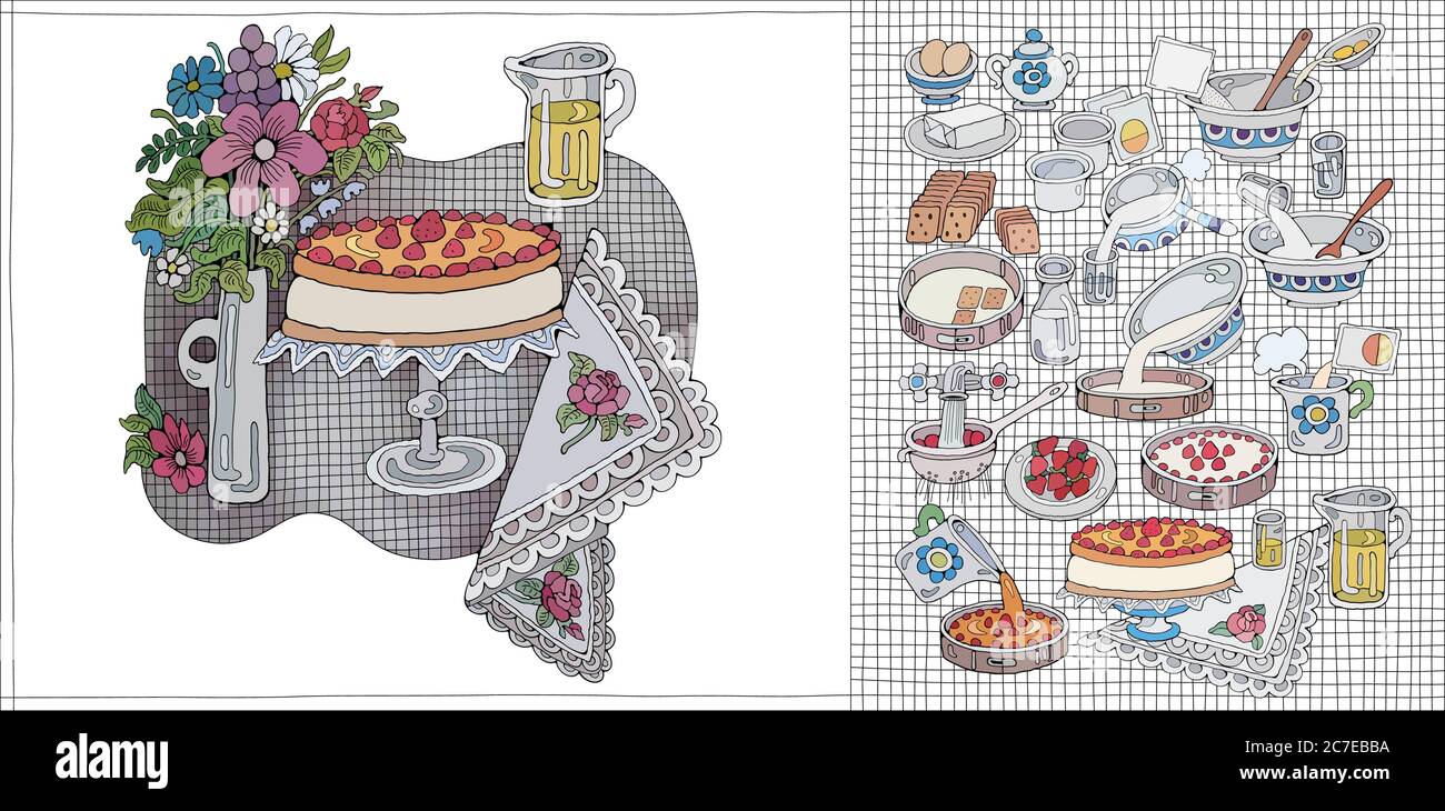 Home Cooking Still life vector illustration Stock Vector Image & Art ...