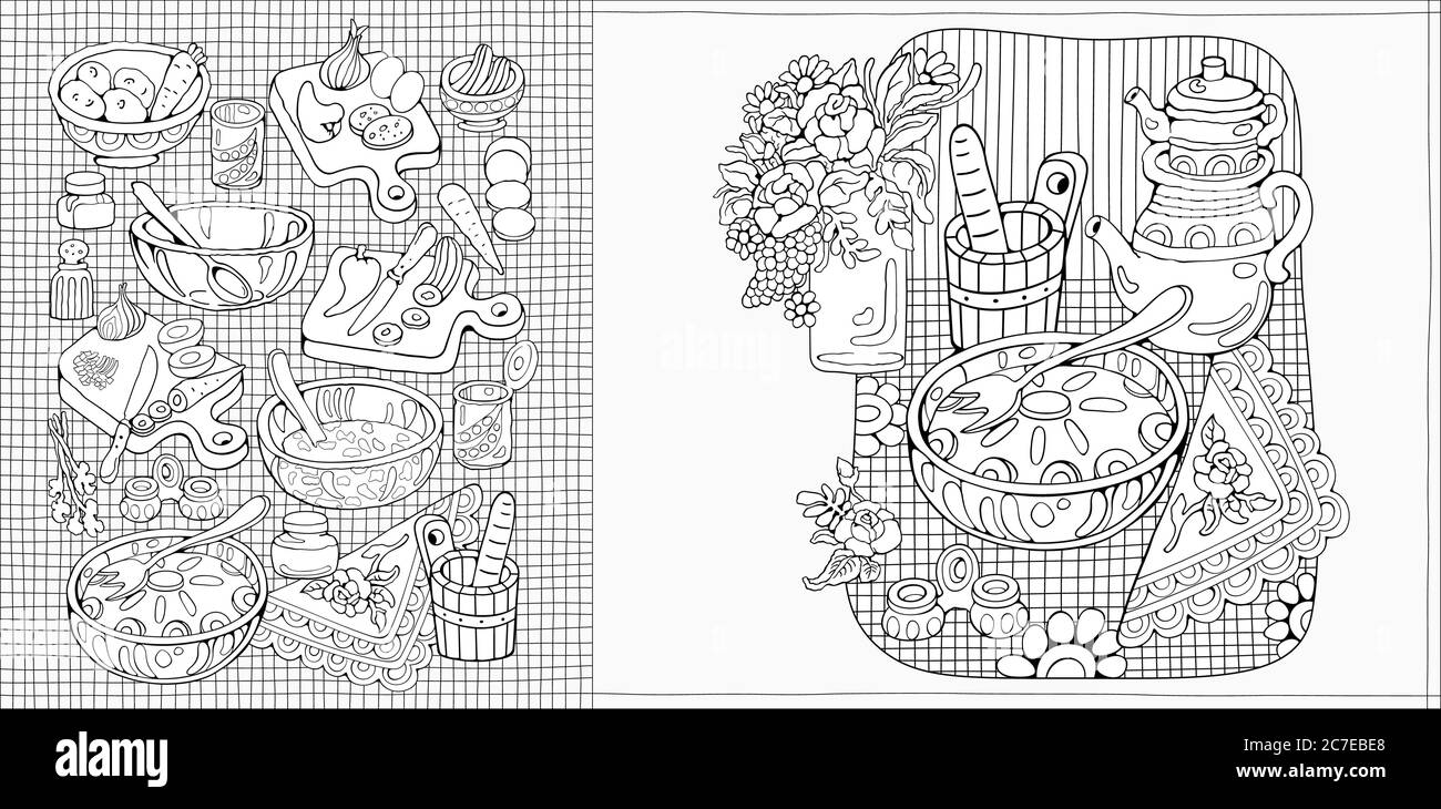 Home Cooking Still life vector illustration Stock Vector Image & Art ...
