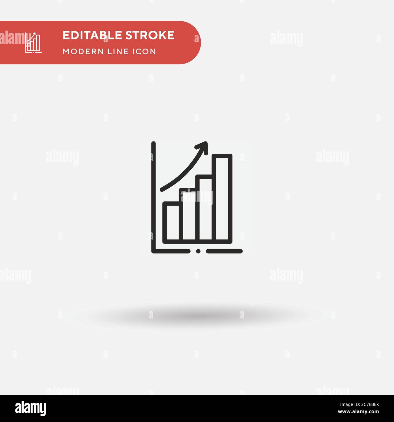 Growth Simple vector icon. Illustration symbol design template for web ...