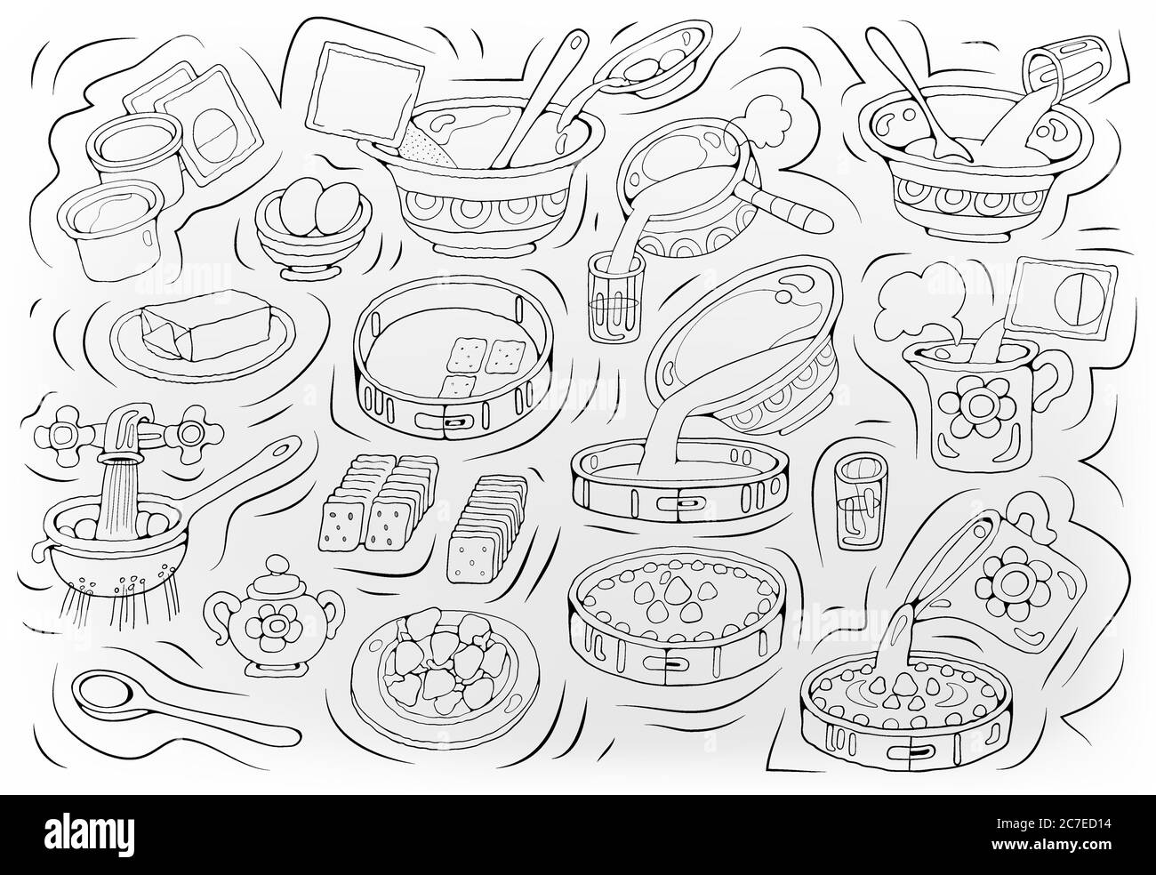 Home Cooking vector sketchy illustration Stock Vector Image & Art - Alamy