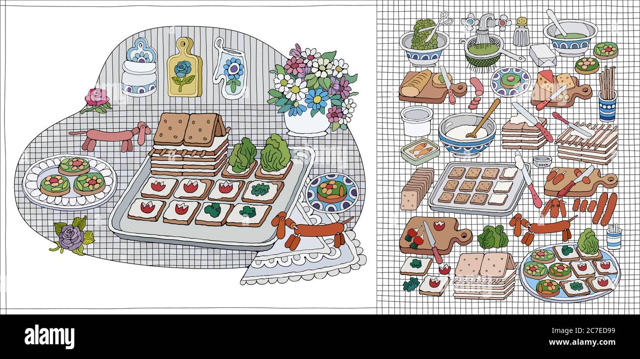 Home Cooking Still life vector illustration Stock Vector Image & Art ...