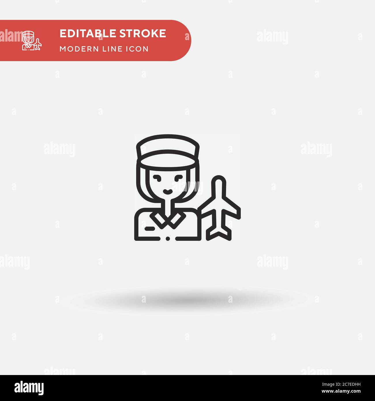 Pilot Simple vector icon. Illustration symbol design template for web ...