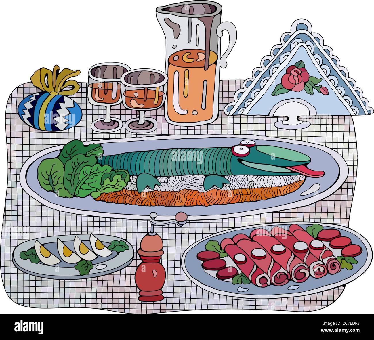 Home Cooking Still life vector illustration Stock Vector Image & Art ...