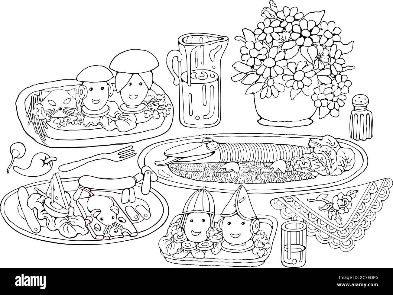 Home Cooking Still life vector illustration Stock Vector Image & Art ...