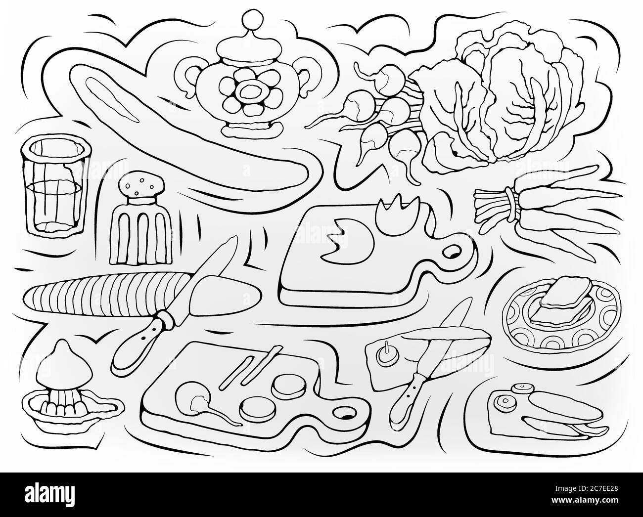 Home Cooking vector sketchy illustration Stock Vector Image & Art - Alamy