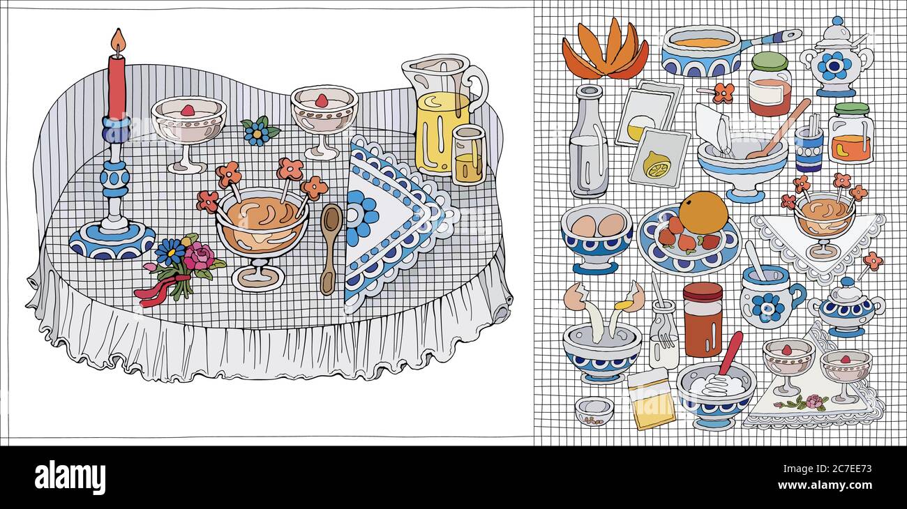 Home Cooking Still life vector illustration Stock Vector Image & Art ...