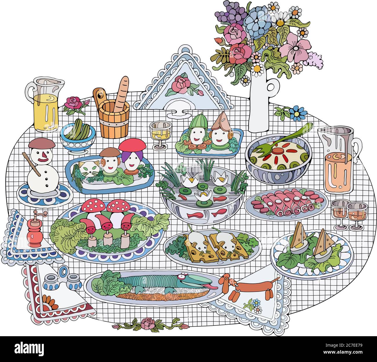 Home Cooking Still life vector illustration Stock Vector Image & Art ...