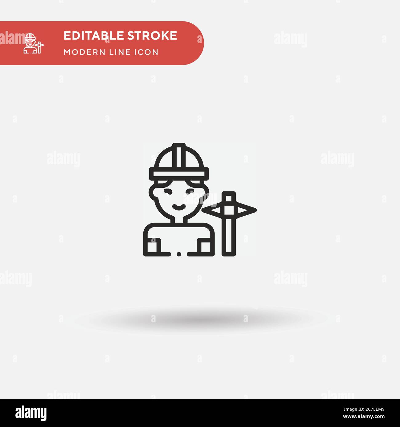 Miner Simple vector icon. Illustration symbol design template for web ...