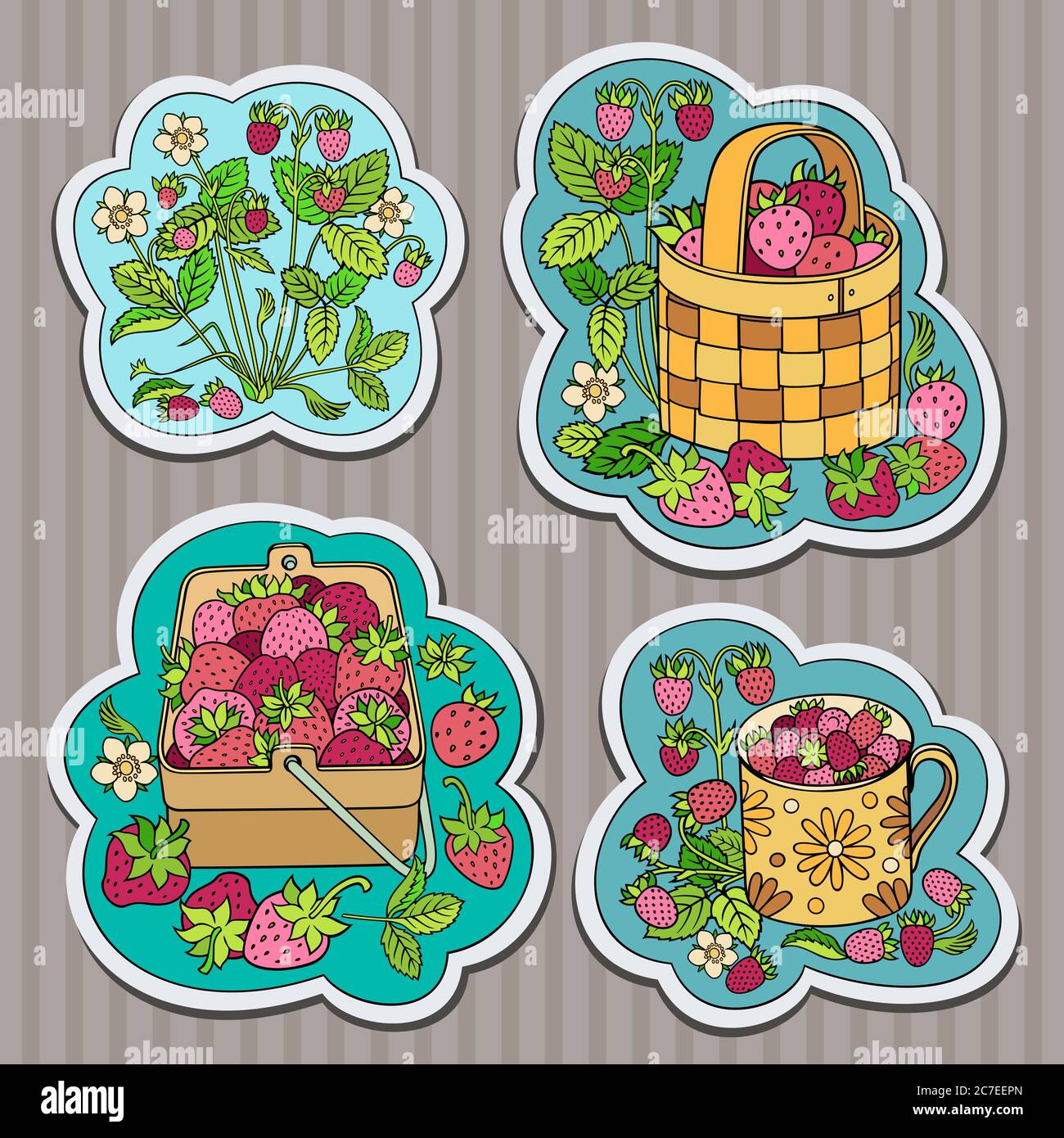 Sticky berries Stock Vector Images - Alamy