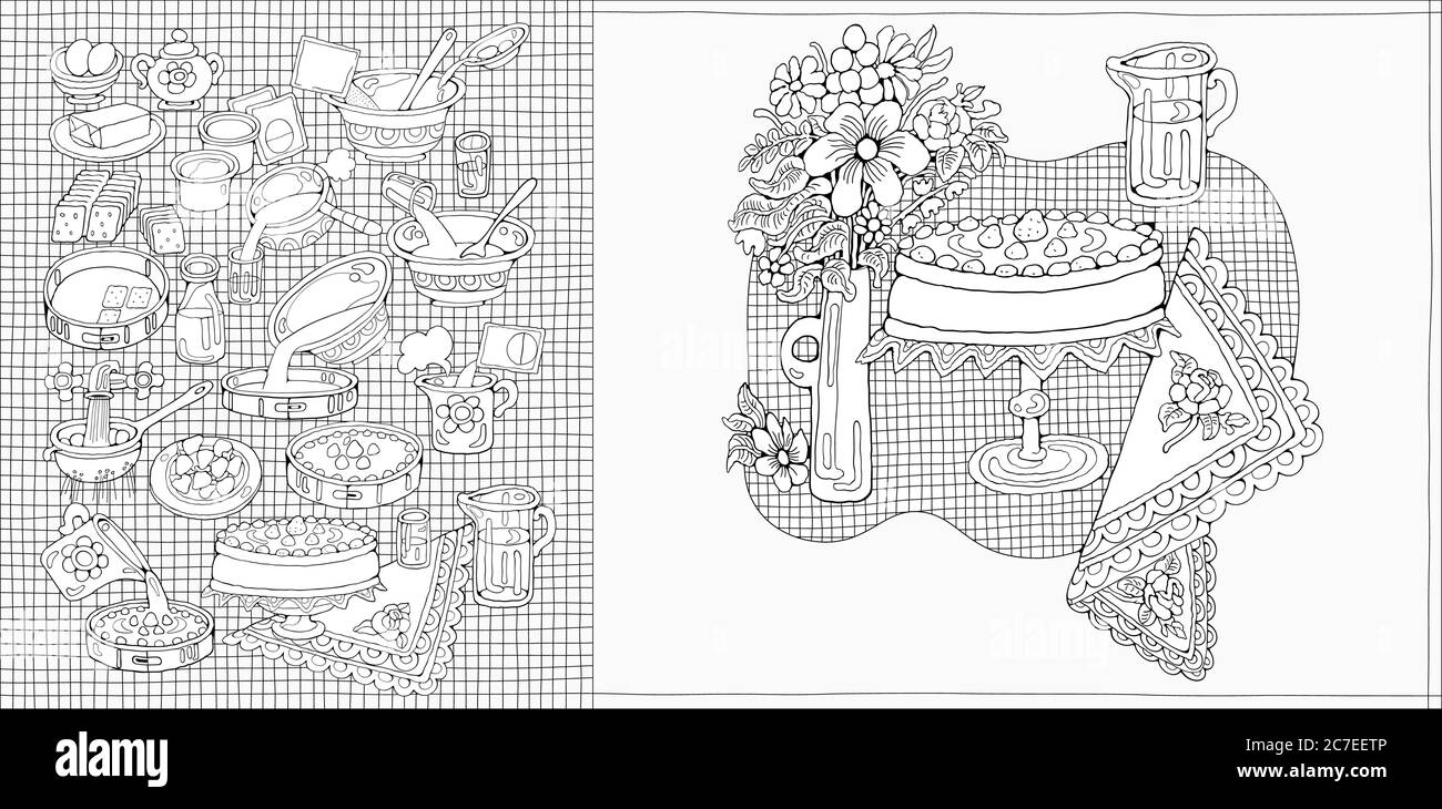 Home Cooking Still life vector illustration Stock Vector Image & Art ...