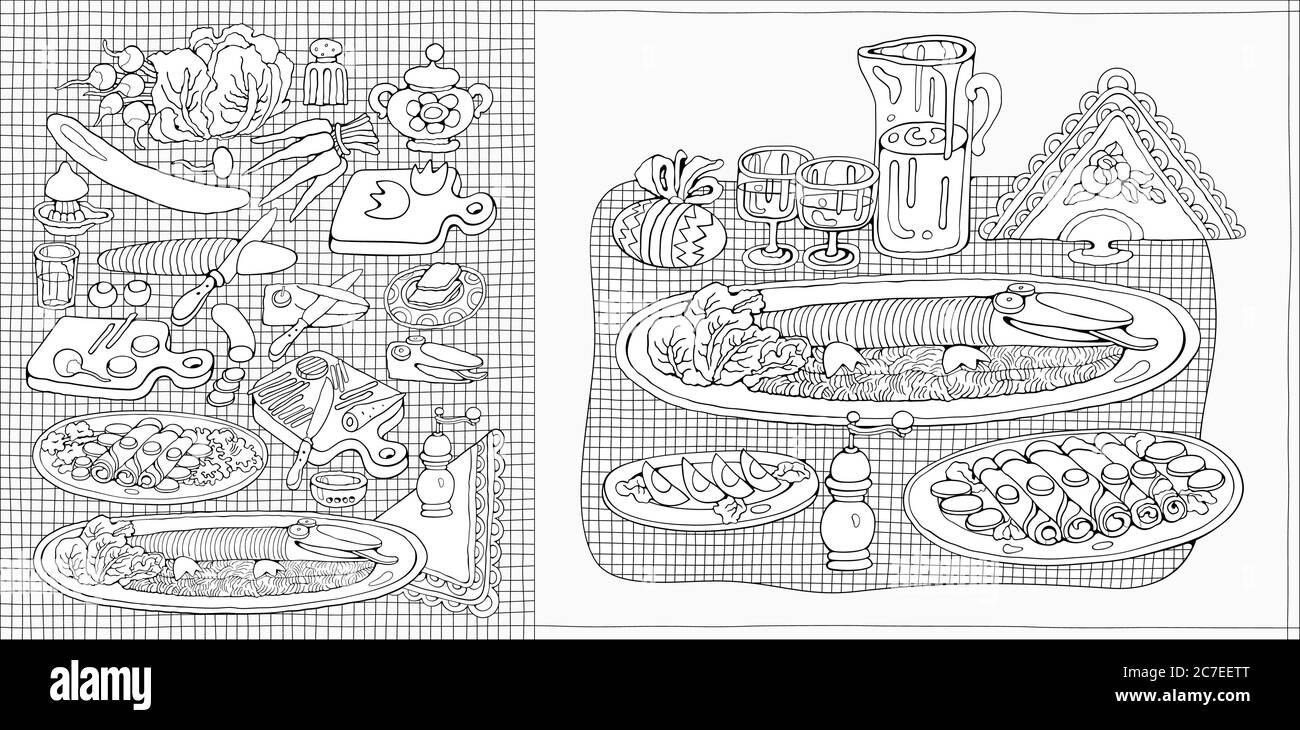Home Cooking Still life vector illustration Stock Vector Image & Art ...