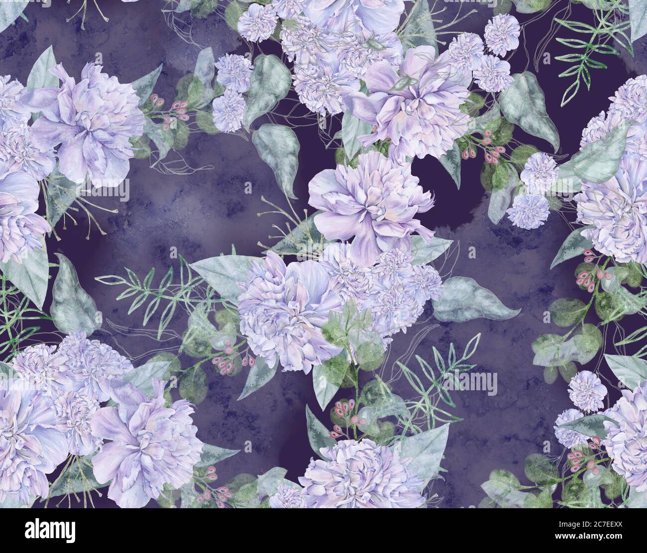 Background of peony flowers. Seamless pattern Stock Photo - Alamy