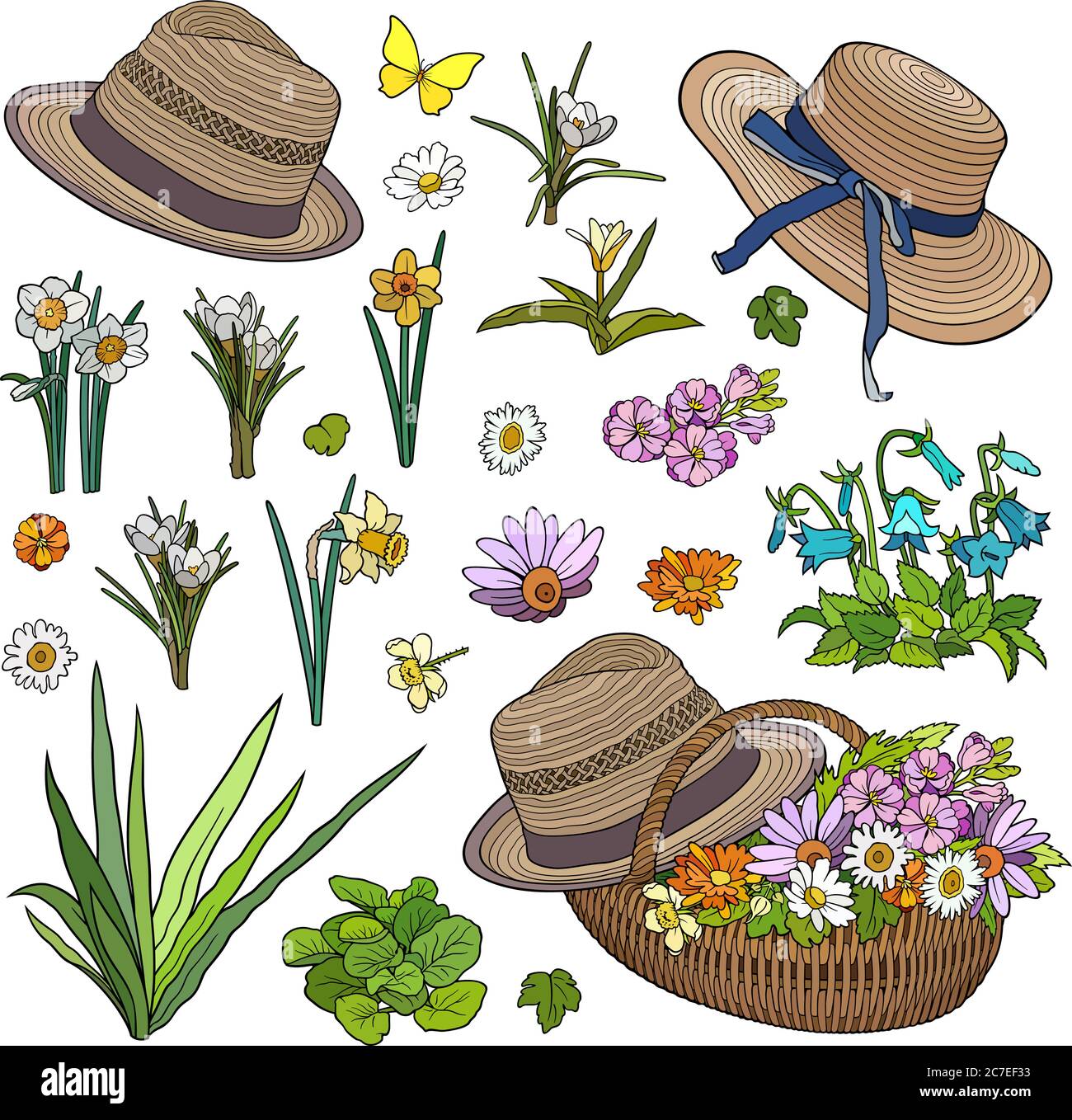 Outdoor garden elements Stock Vector Images - Alamy