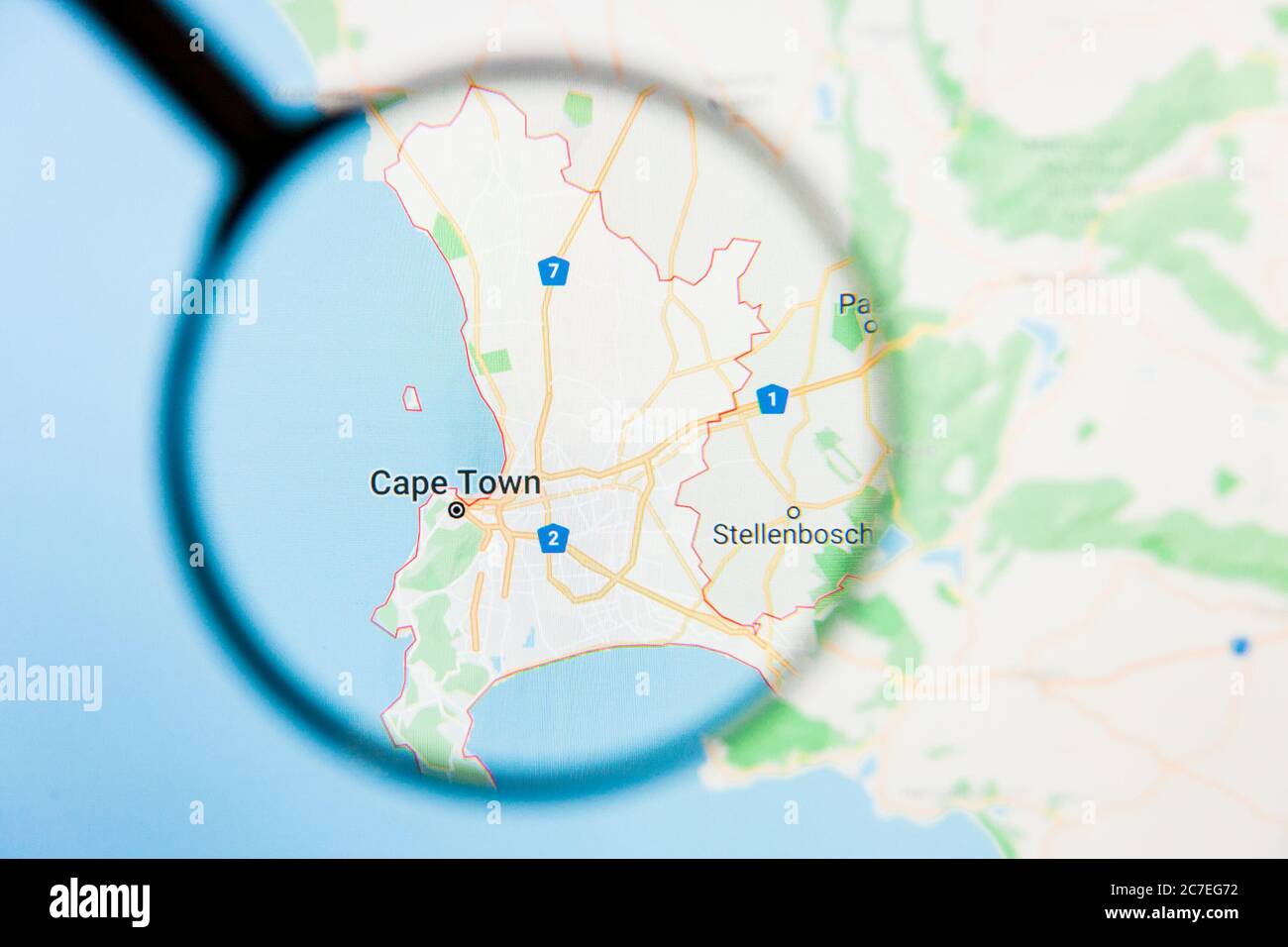 Cape Town, South Africa city visualization illustrative concept on ...