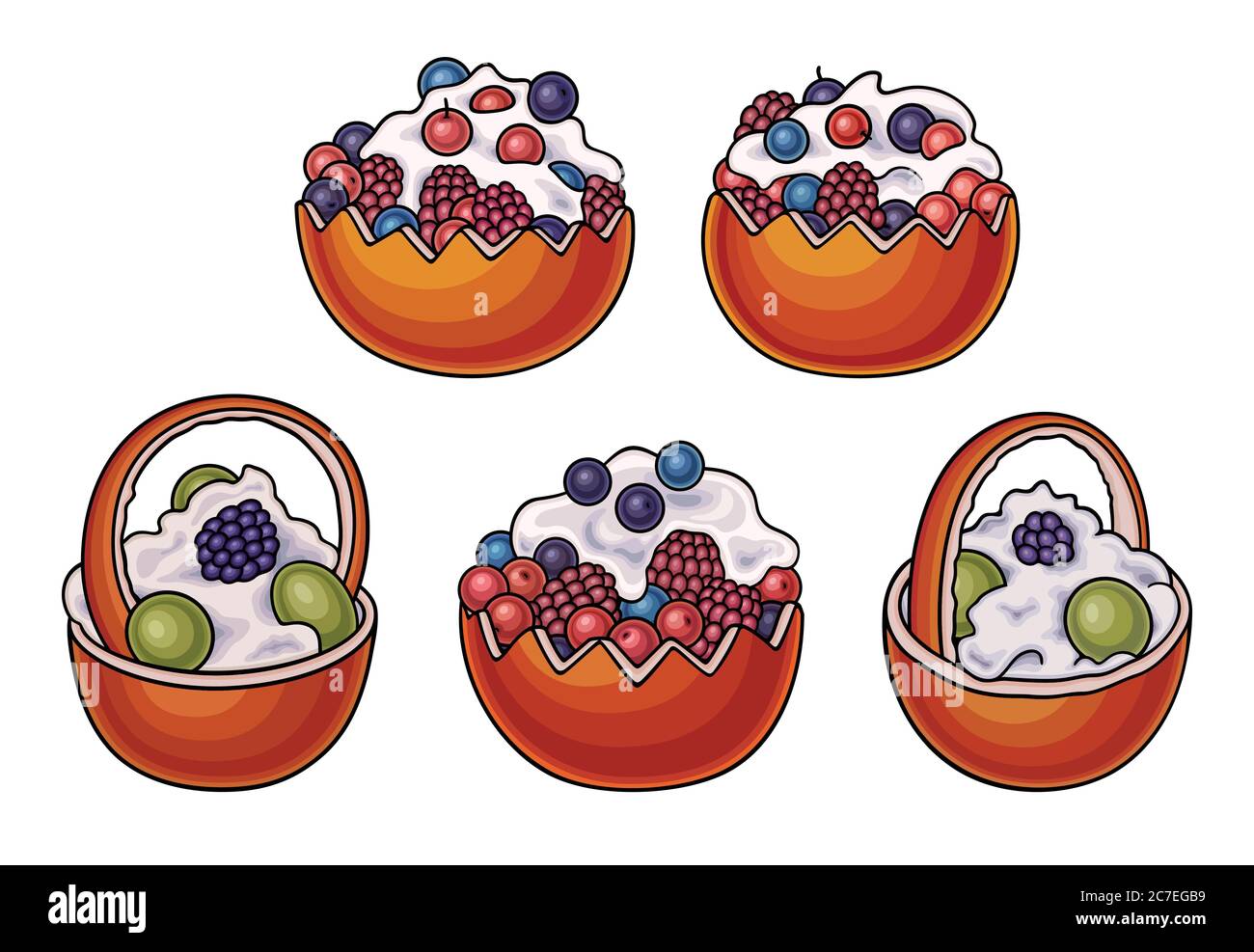 Sweet food hand drawn vector doodles illustration Stock Vector Image ...