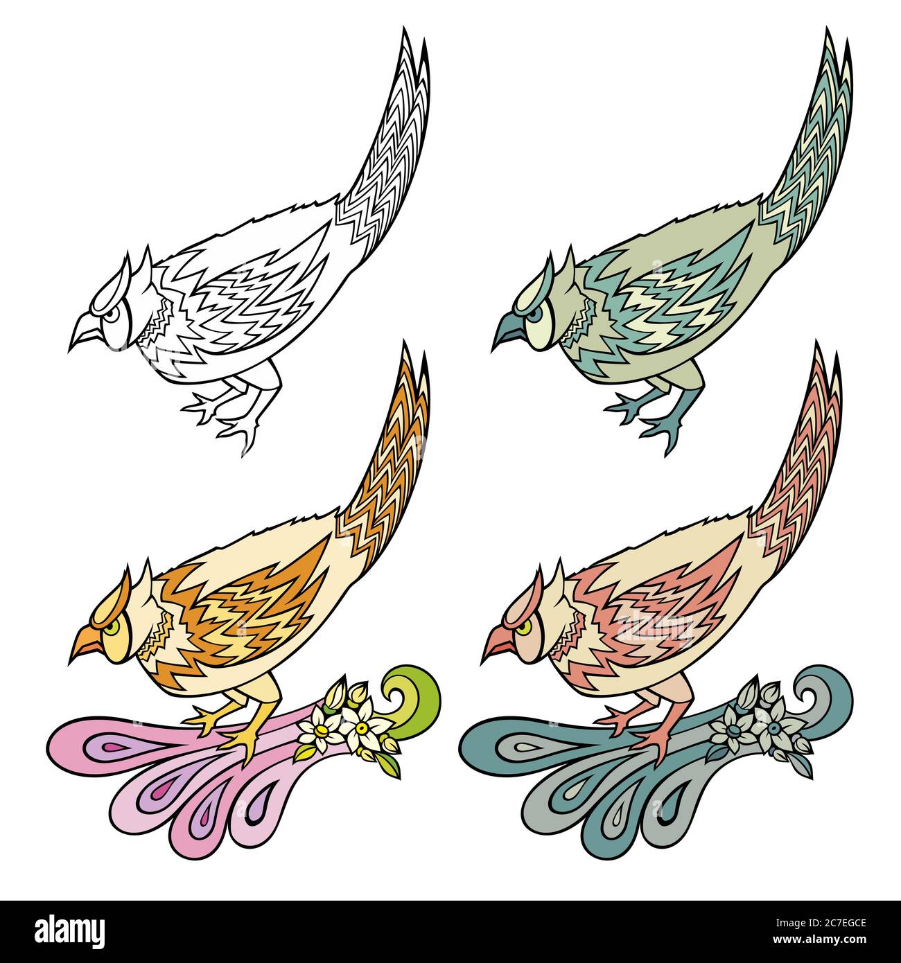 Hand drawn vector bird set Stock Vector Image & Art - Alamy