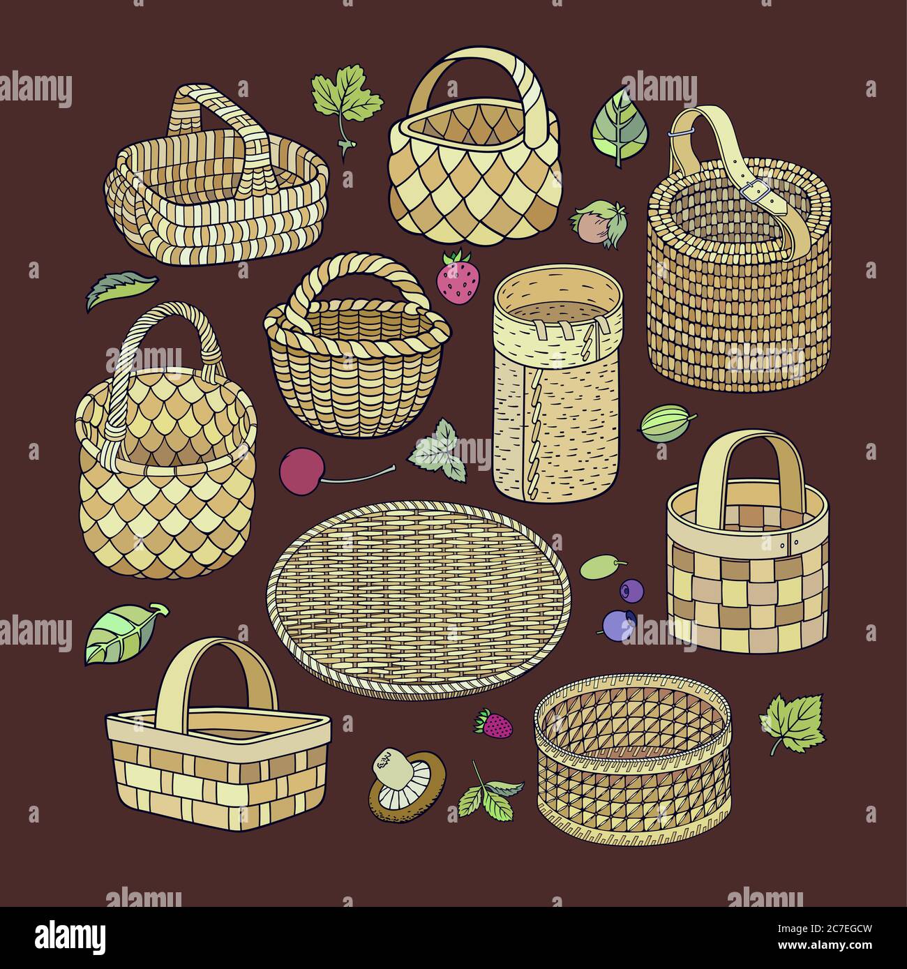 Easter food baskets Stock Vector Images - Alamy