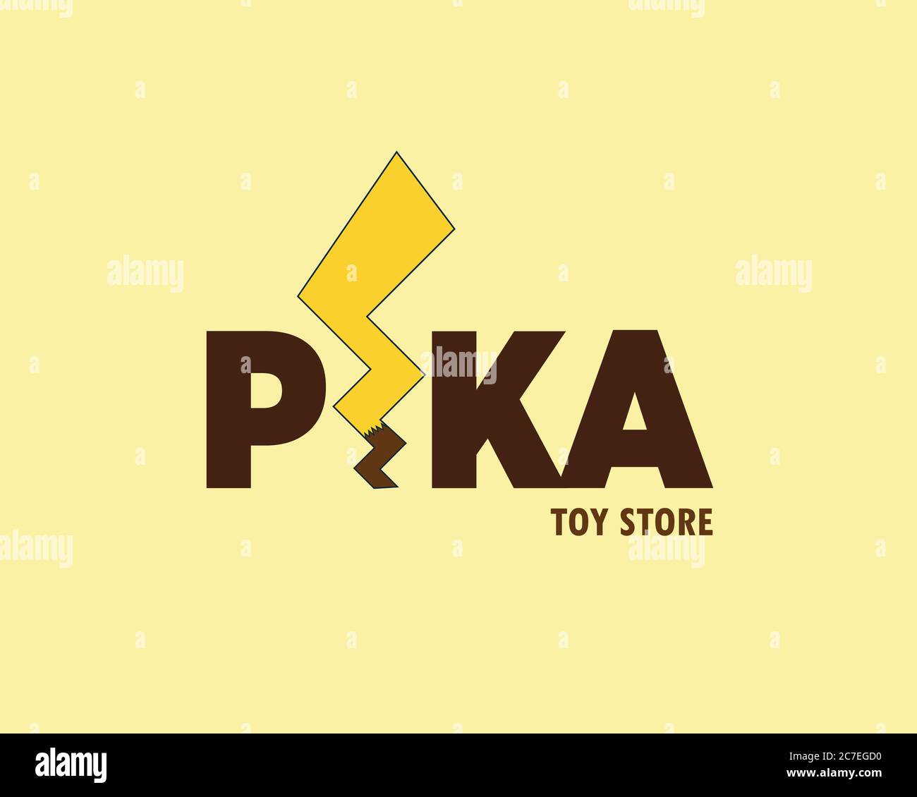 Toy store, kids shop logo, pika toy store background design ...