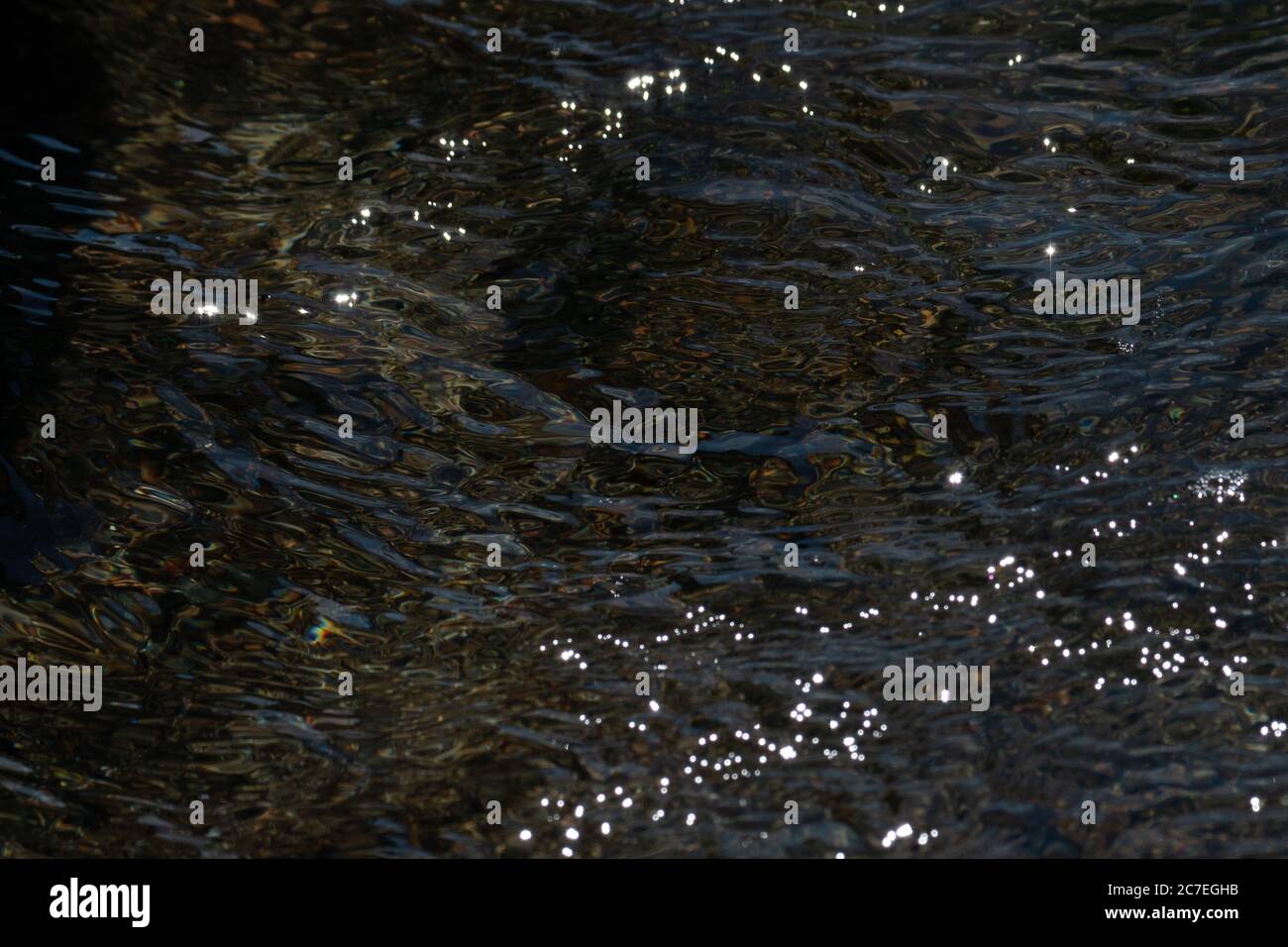 Ripples on the ocean surface reveals a beautiful underwater scenery in ...