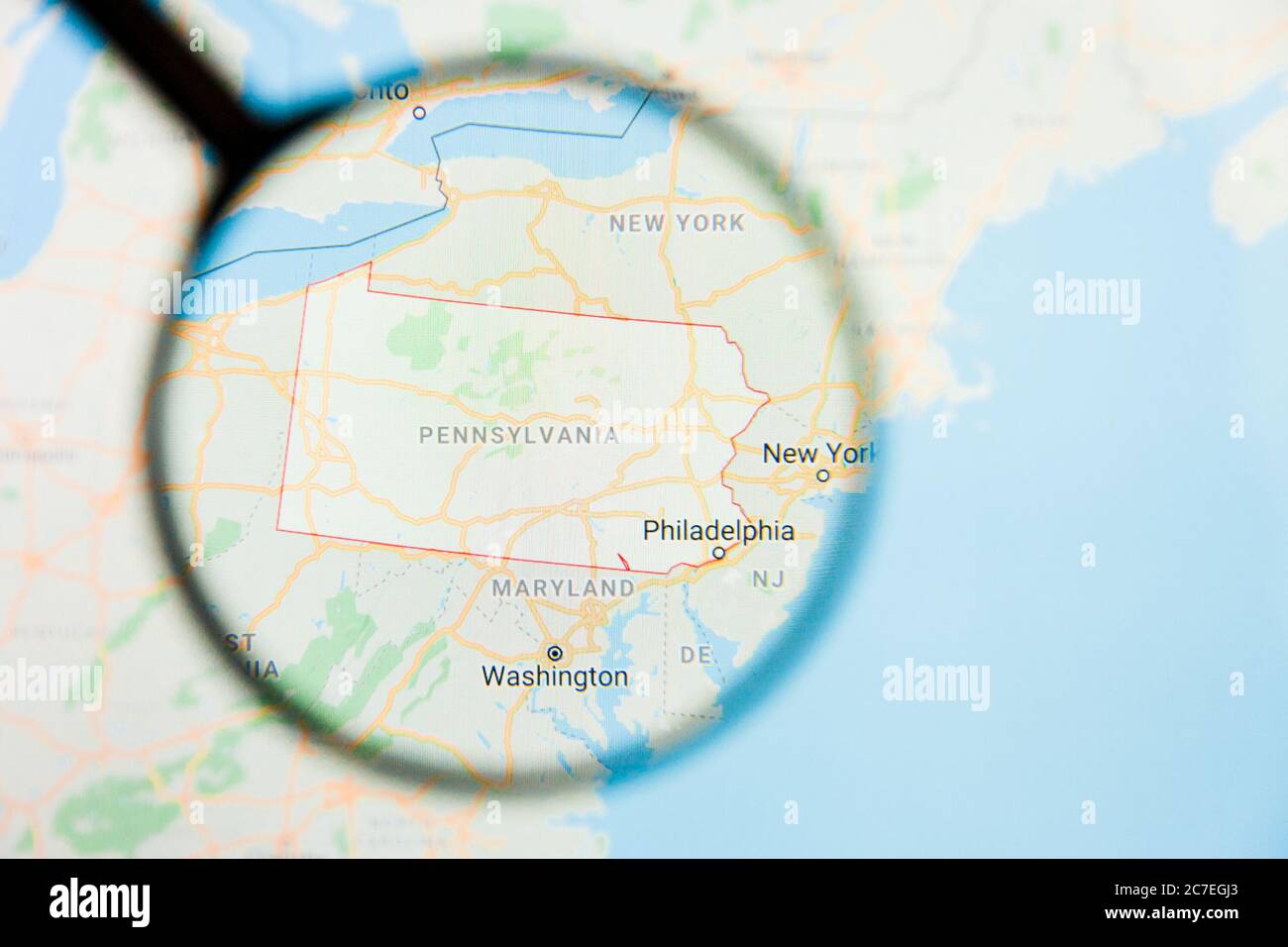 Usa map states roads hi-res stock photography and images - Alamy