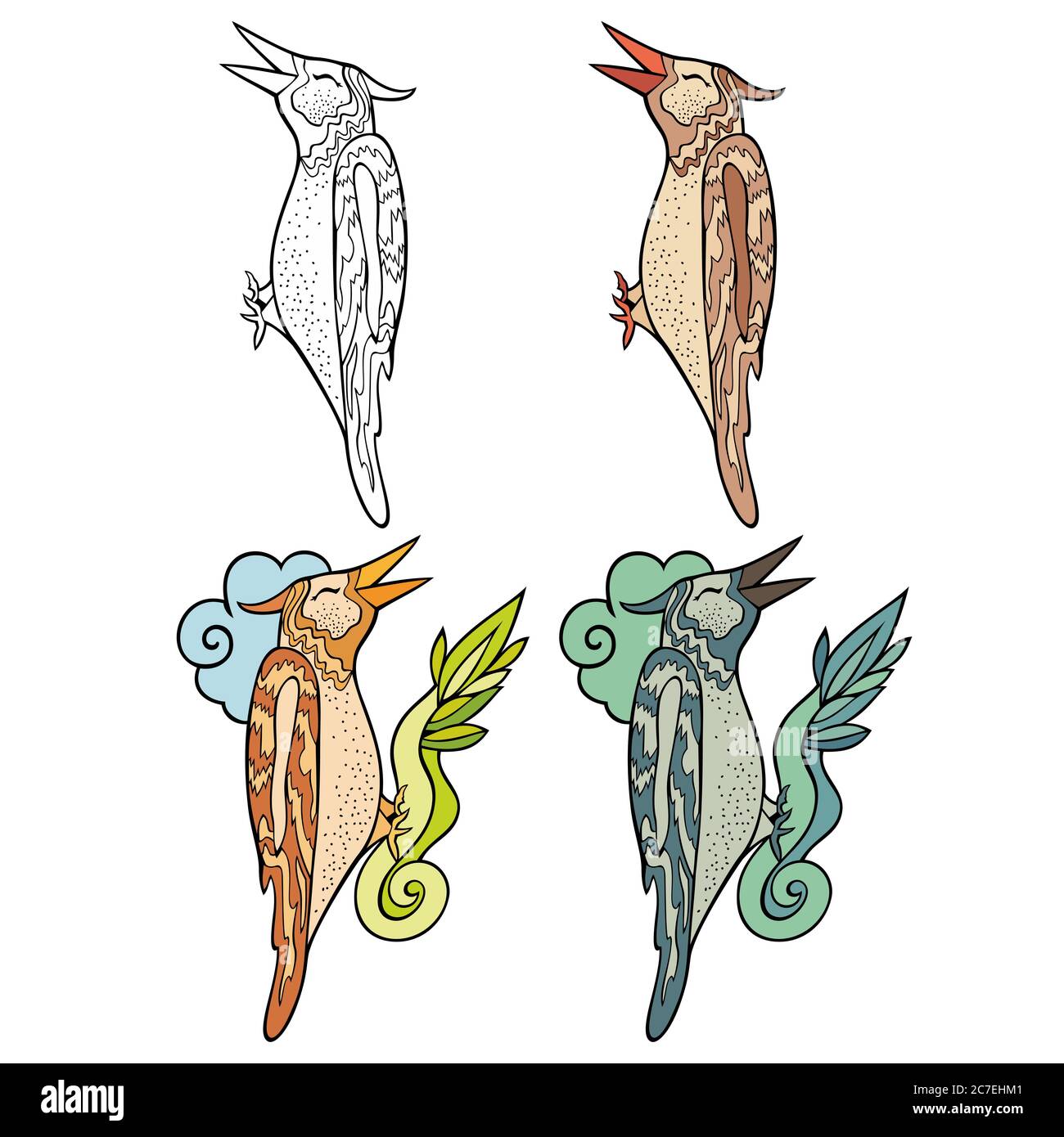 Hand drawn vector bird set Stock Vector Image & Art - Alamy
