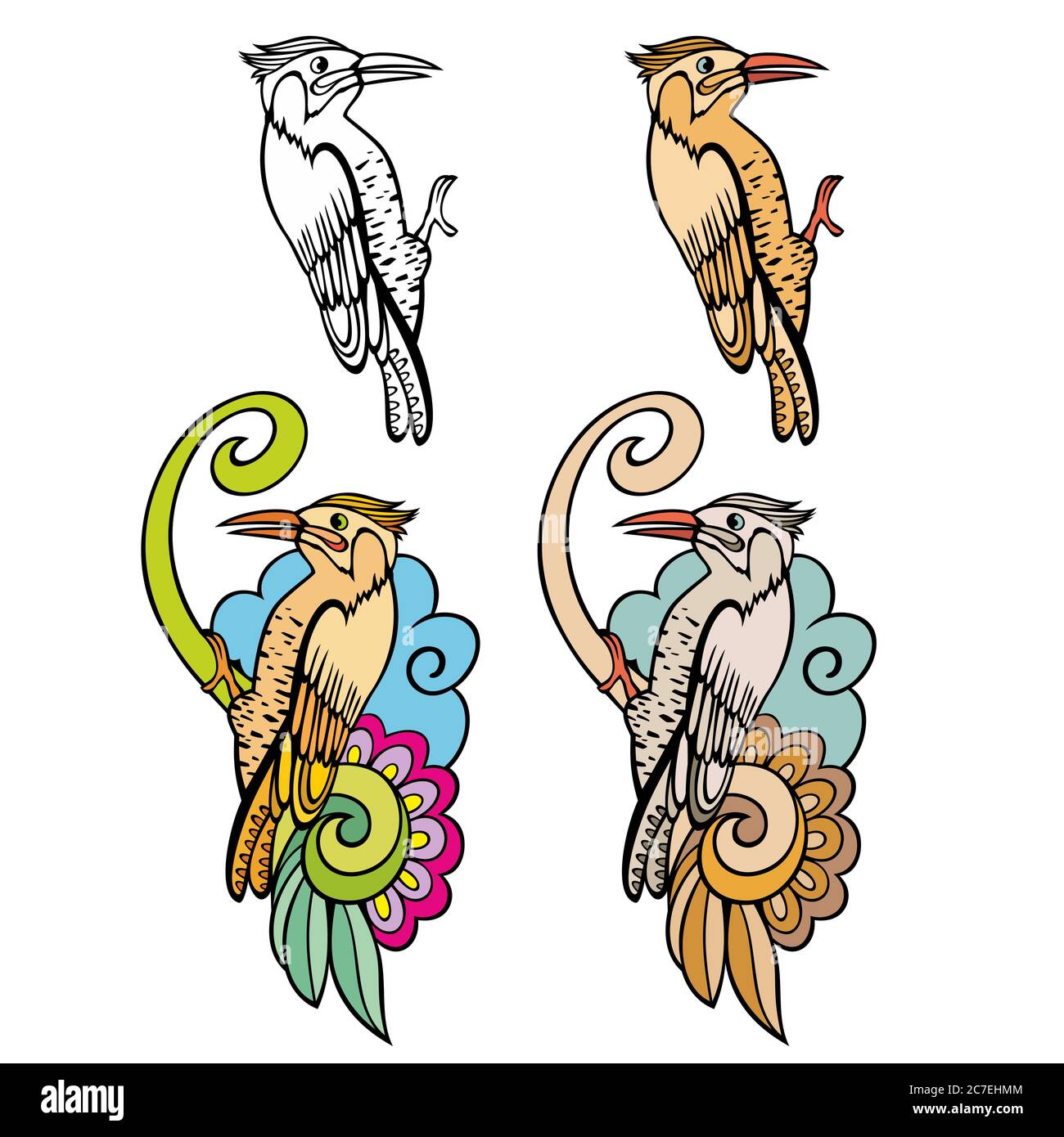 Hand drawn vector bird set Stock Vector Image & Art - Alamy