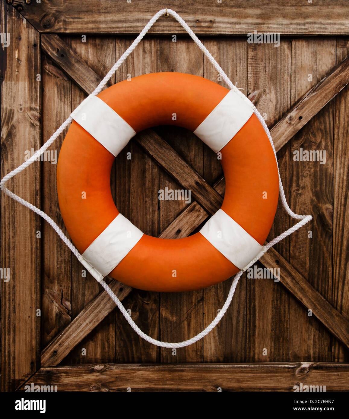 life buoy on a boat Stock Photo - Alamy
