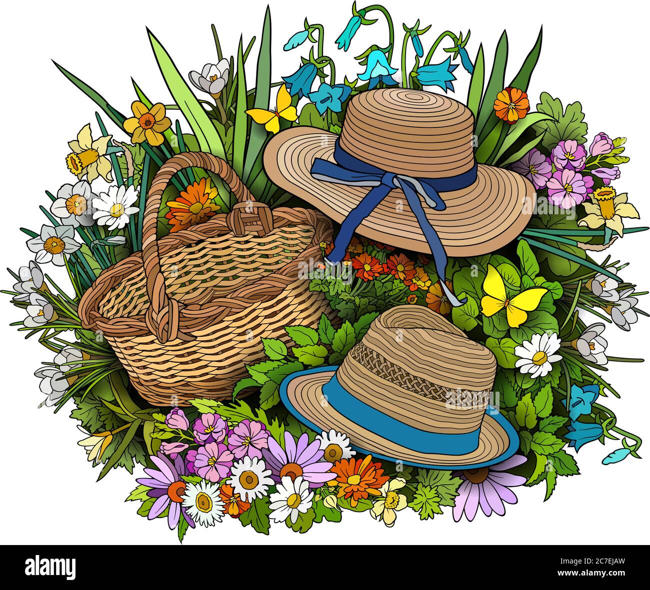 Gardening hand drawn vector doodles illustration Stock Vector Image ...