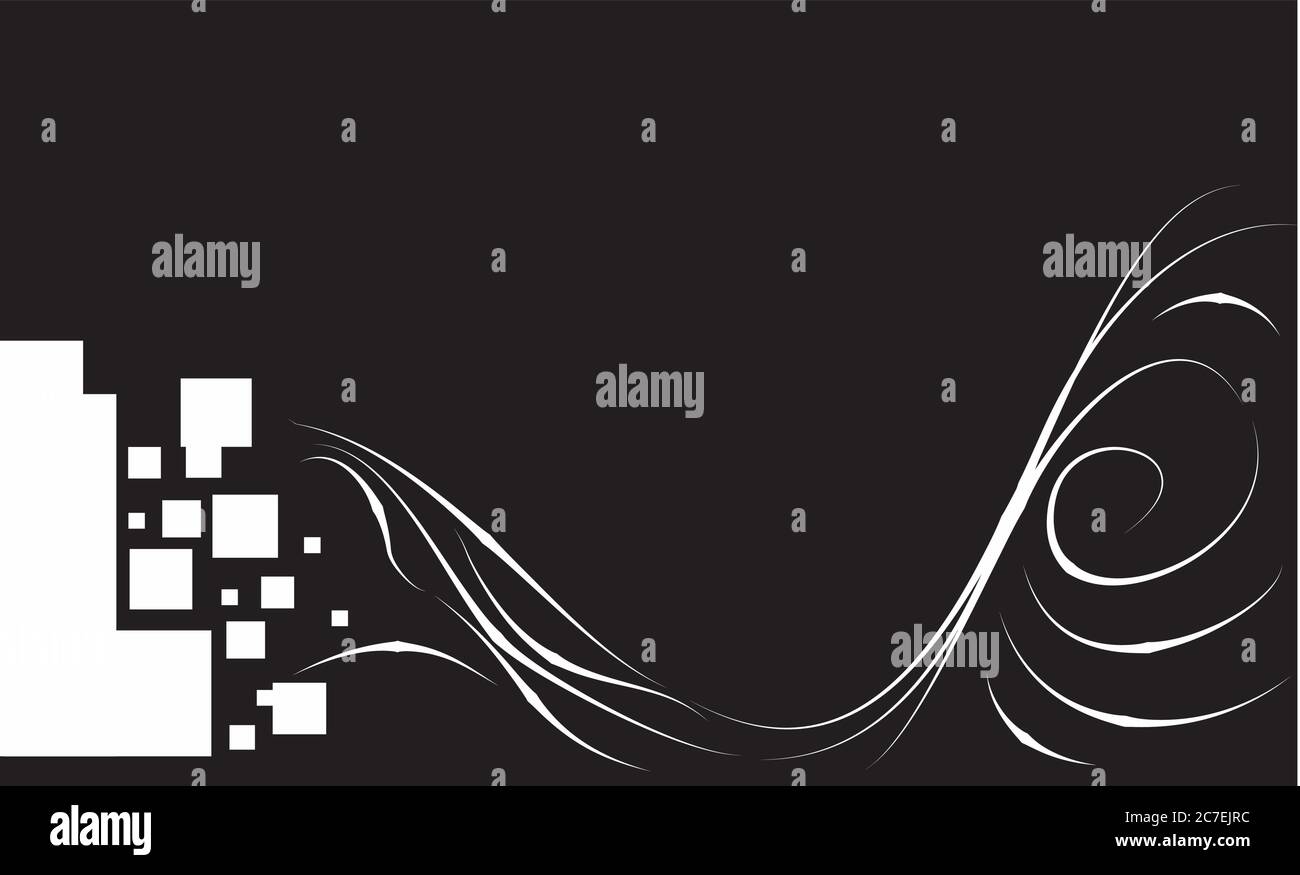 Abstract on black background in vector illustration Stock Vector Image ...