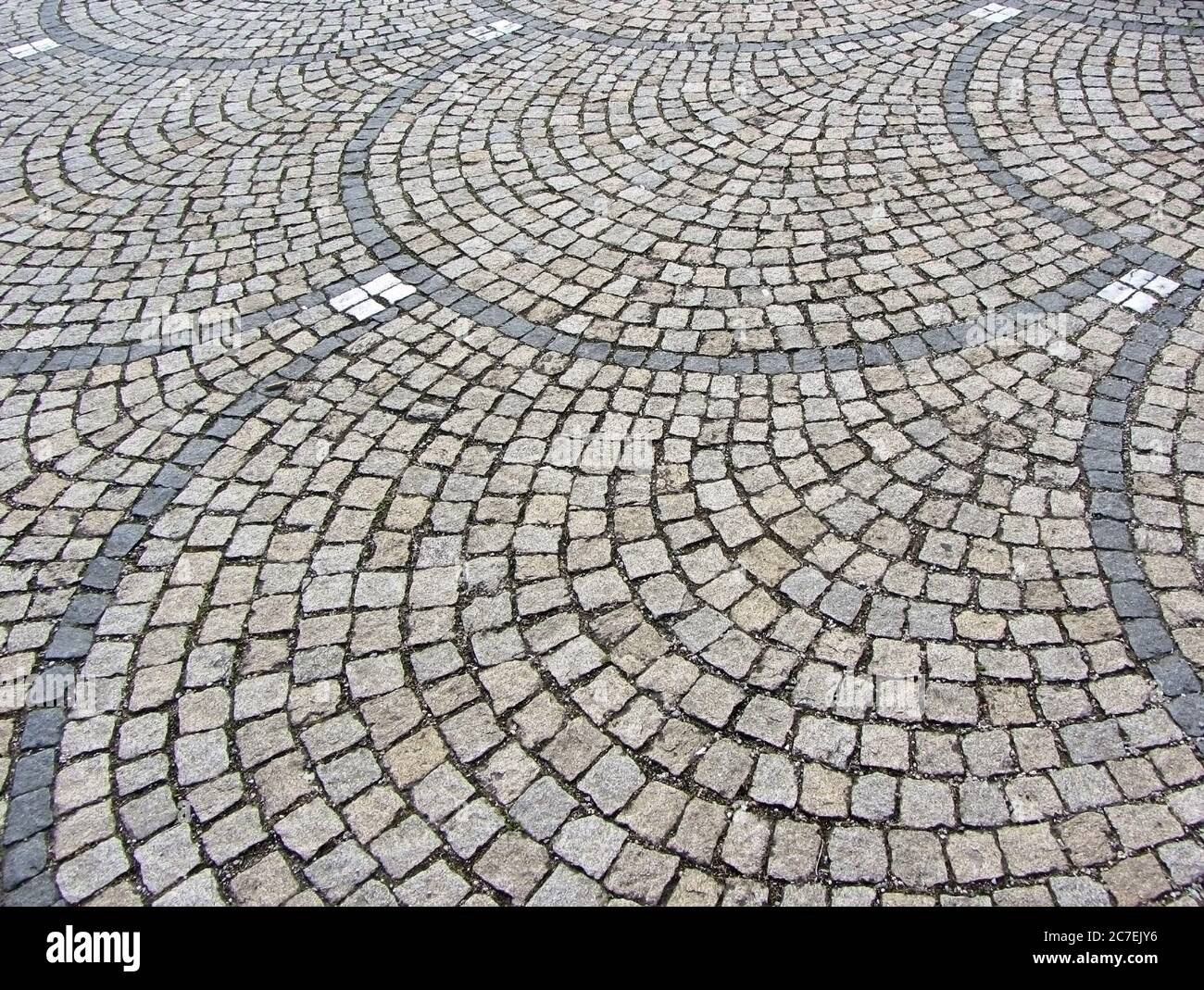 Circle pattern stone block paving hi-res stock photography and images ...