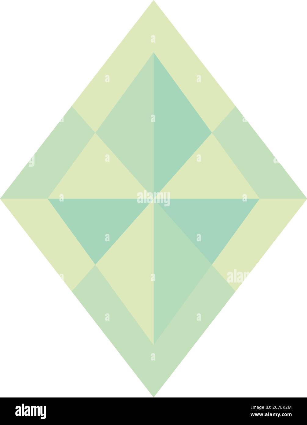 geometric rhombus shape icon over white background, flat style, vector ...