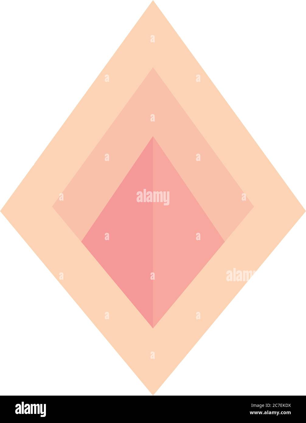 rhombus shape icon over white background, flat style, vector ...