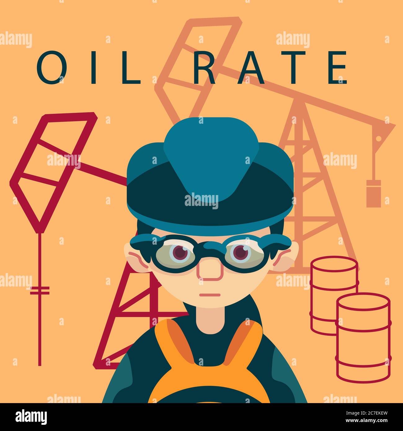 Oil rig vector cartoon hi-res stock photography and images - Alamy