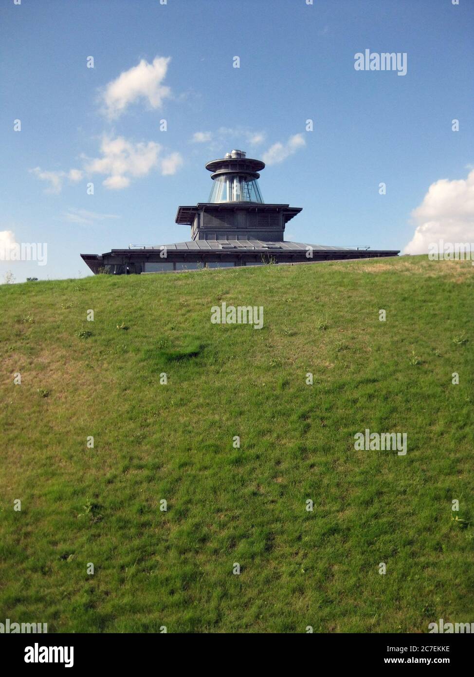 cambridge University maths building and hill Stock Photo - Alamy