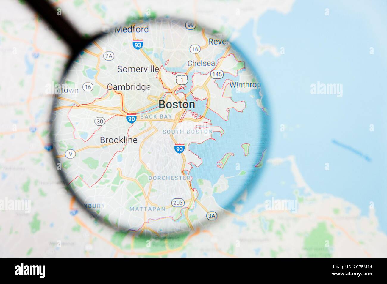 City of boston map hi-res stock photography and images - Alamy