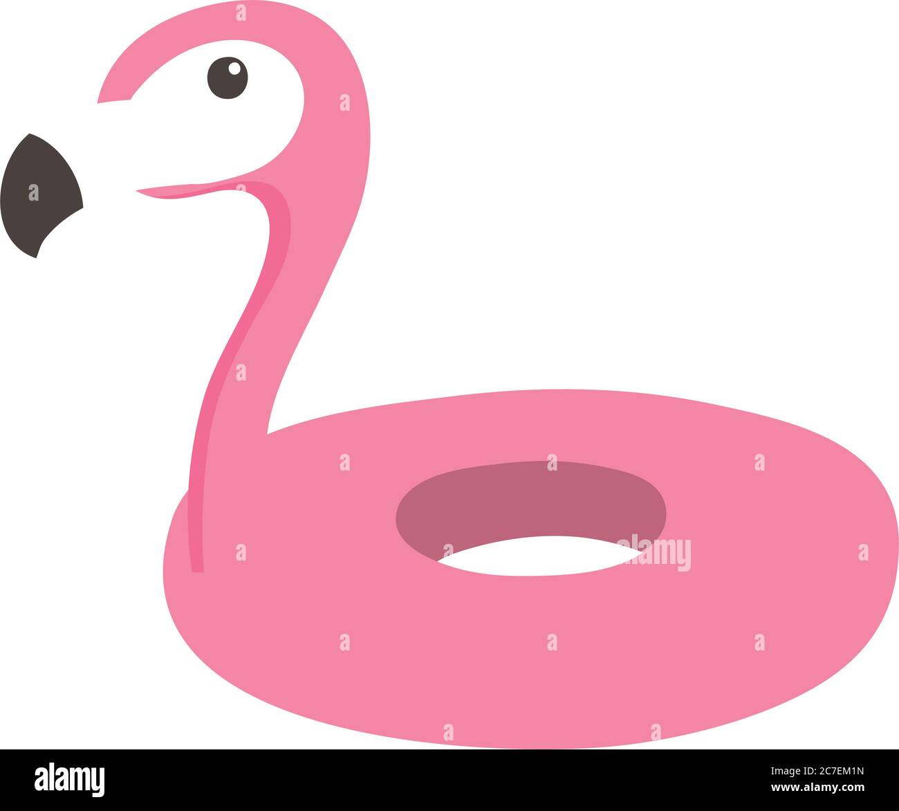 flamingo shaped float cartoon isolated design icon white background ...
