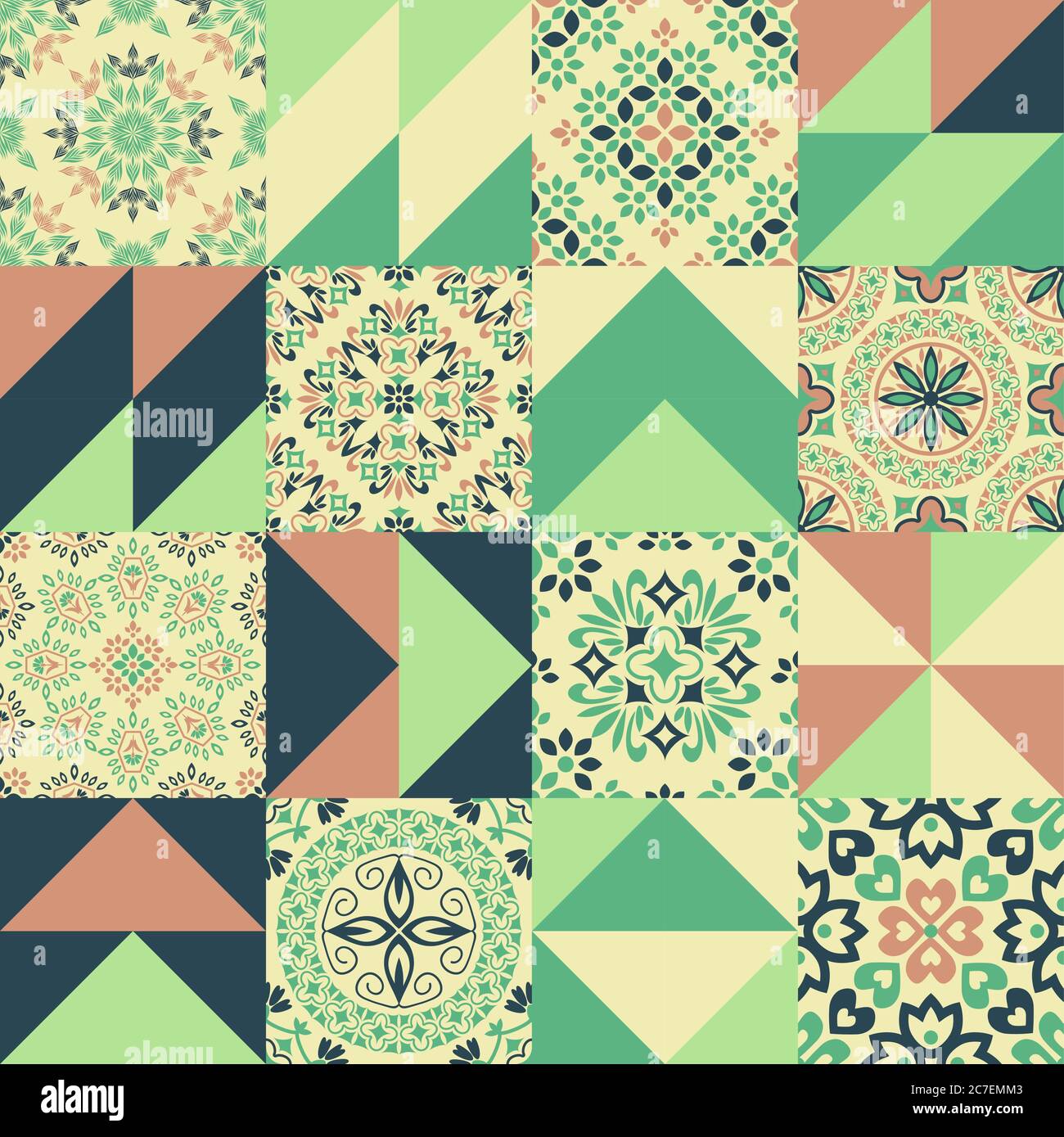 Floral repeating pattern light blue Stock Vector Images - Alamy